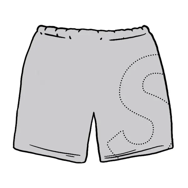 Supreme Laser Cut S Logo Sweatshort - Heather Grey