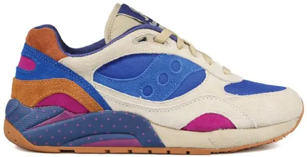 Saucony G9 Shadow 6 Pattern Recognition Sneakers - Light Tan/blue