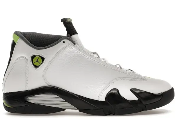 JORDAN 14 Retro Sneakers - White/chartreuse/black