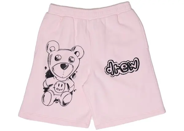 Drew House Theodore Sketch Sweat Short - Pale Pink
