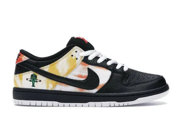 Nike Dunk Low Raygun Tie-dye Sneakers - Black/orange Flash