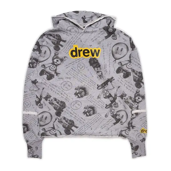 Drew House Secret Deconstructed Hoodie - Idears/heather Grey