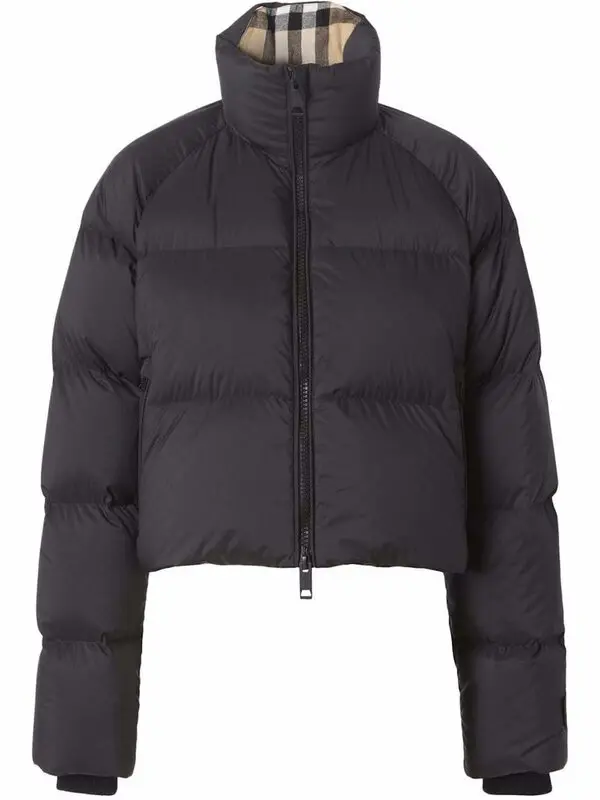 Burberry Short Padded Jacket - Black/beige