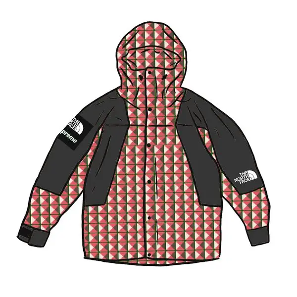 Supreme The North Face Studded Mountain Light Jacket - Red