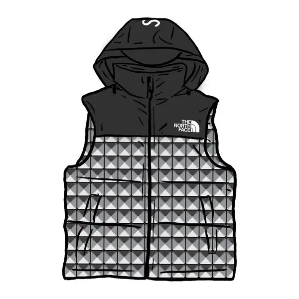 Supreme The North Face Studded Nuptse Vest - Black | Editorialist