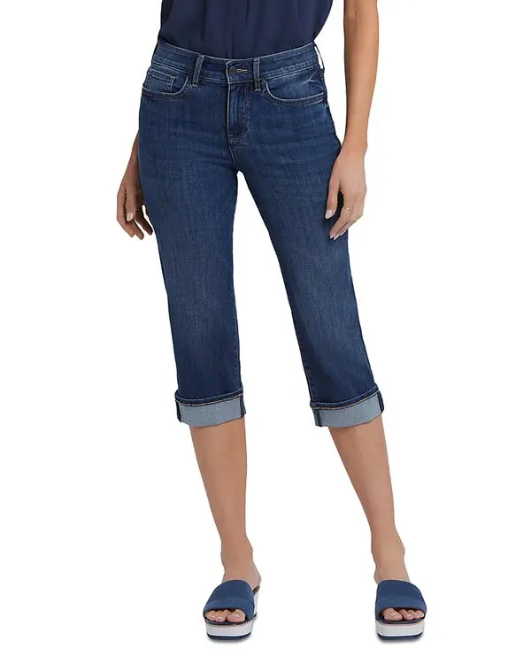 NYDJ Marilyn High Rise Cropped Straight Jeans - Rio Rapids