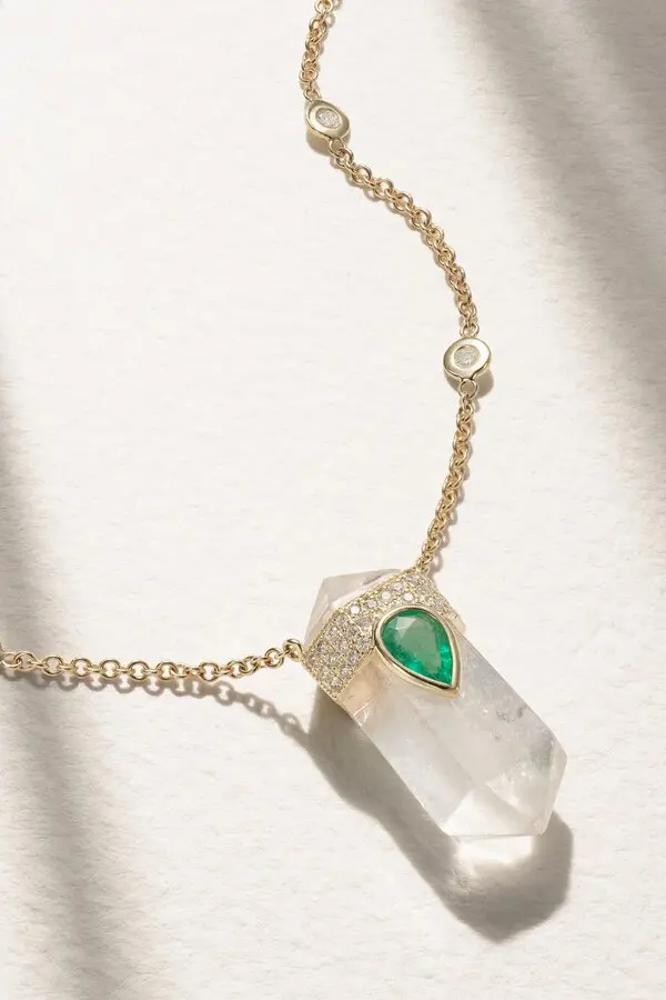 Jacquie Aiche 14-karat Multi-stone Necklace