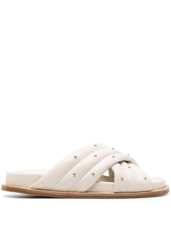Fabiana Filippi Stud-detailed Leather Slides