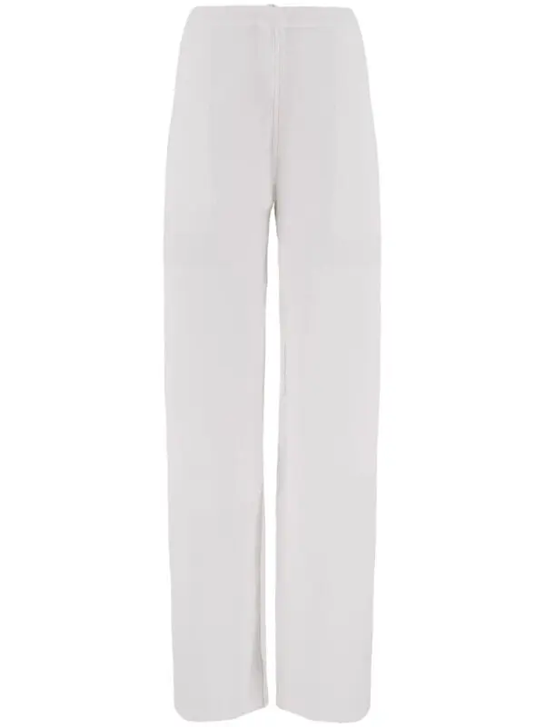 FERRAGAMO Patch-detail Linen-blend Trousers