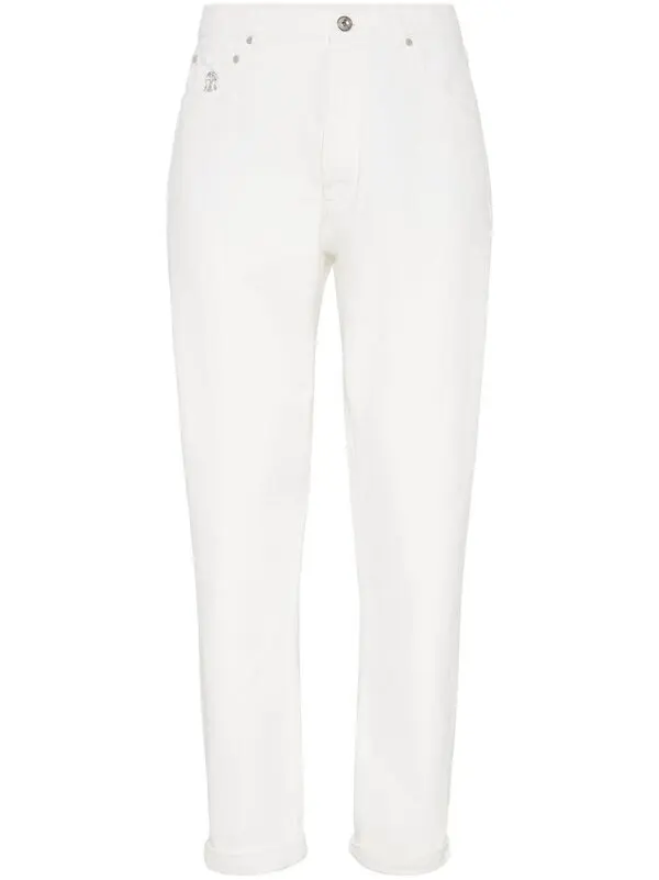 Brunello Cucinelli Garment-dyed Straight Leg Jeans