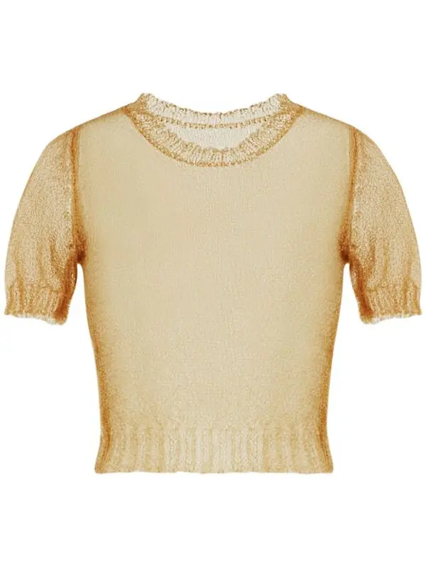 MAISON MARGIELA Sheer Knitted Top