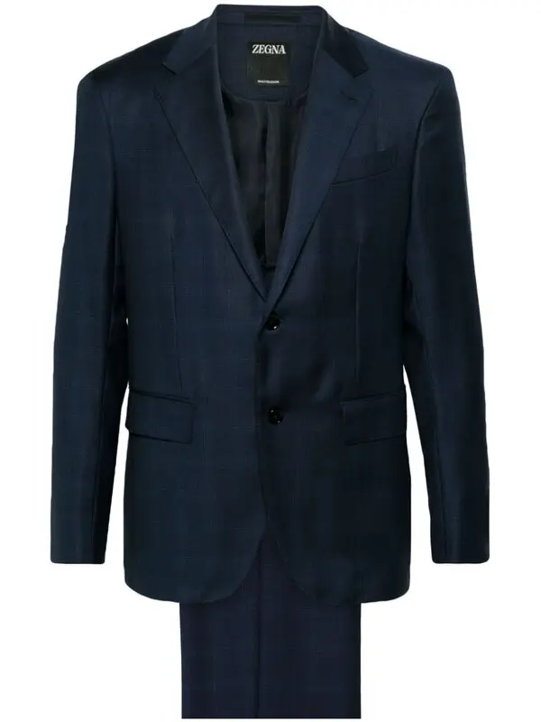 Zegna Checked Single-breasted Suit