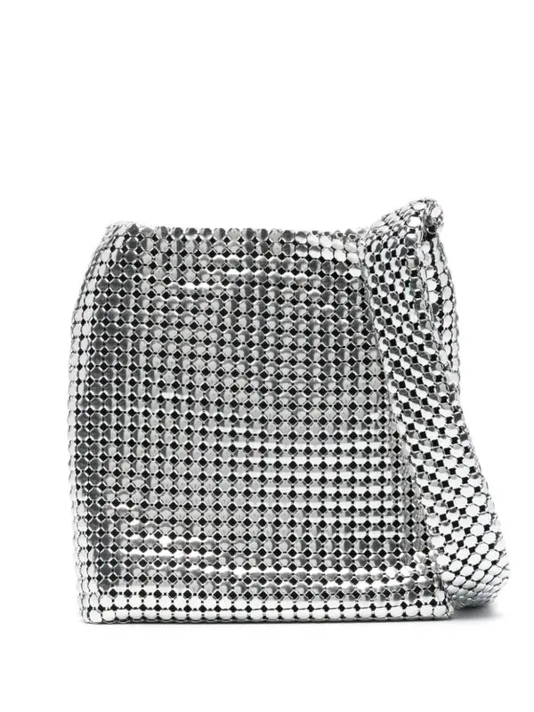Rabanne Mini Pixel Shoulder Bag - Silver