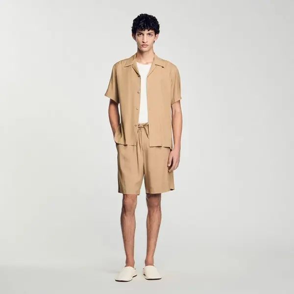 Sandro Shark Collar Shirt - Nut