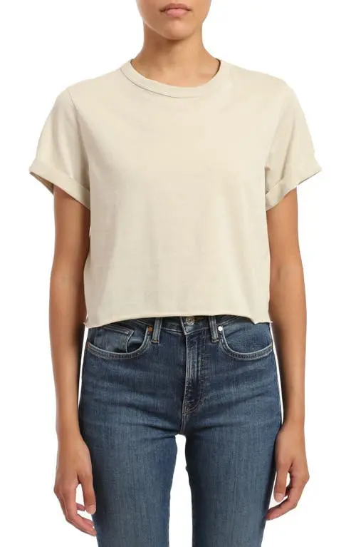 MAVI Raw Hem Crop T-shirt - Moonstruck