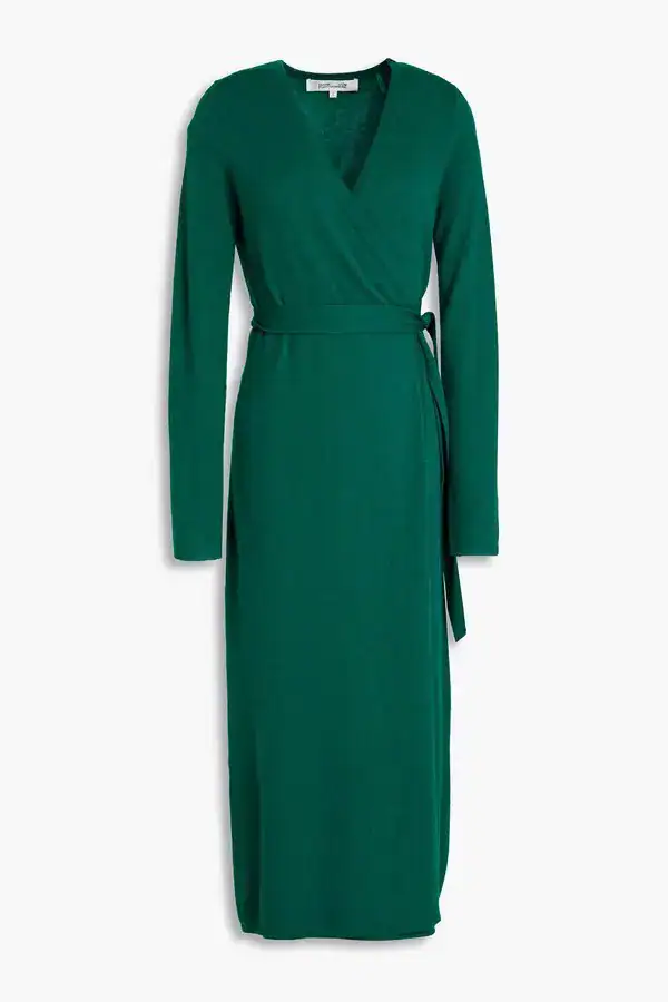 emerald green wool dress Holly Knitted Shift Dress-Emerald Night main image 1