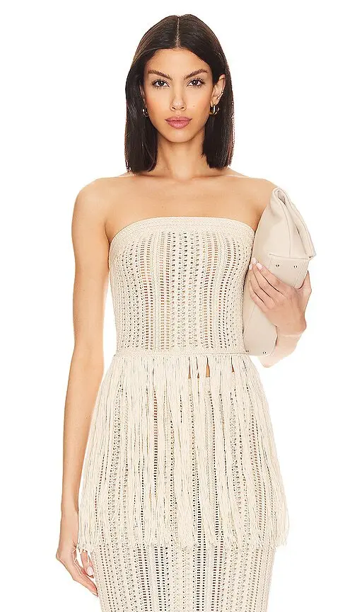 Tularosa Celestie Fringe Tube Top