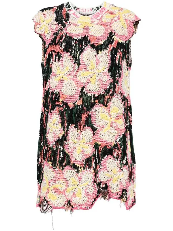 JNBY Floral-print Knit Mini Dress