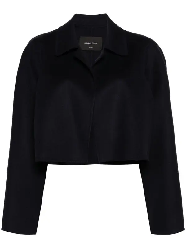 Fabiana Filippi Felted Cropped Jacket - Blue