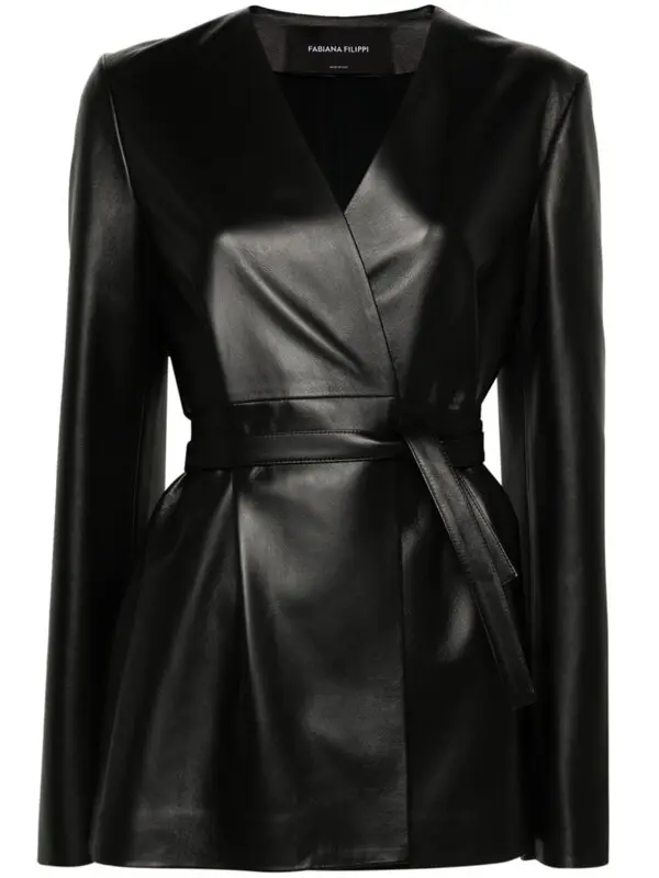 Fabiana Filippi Wrap-design Leather Jacket