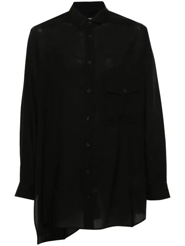 Yohji Yamamoto Asymmetric Poplin Shirt
