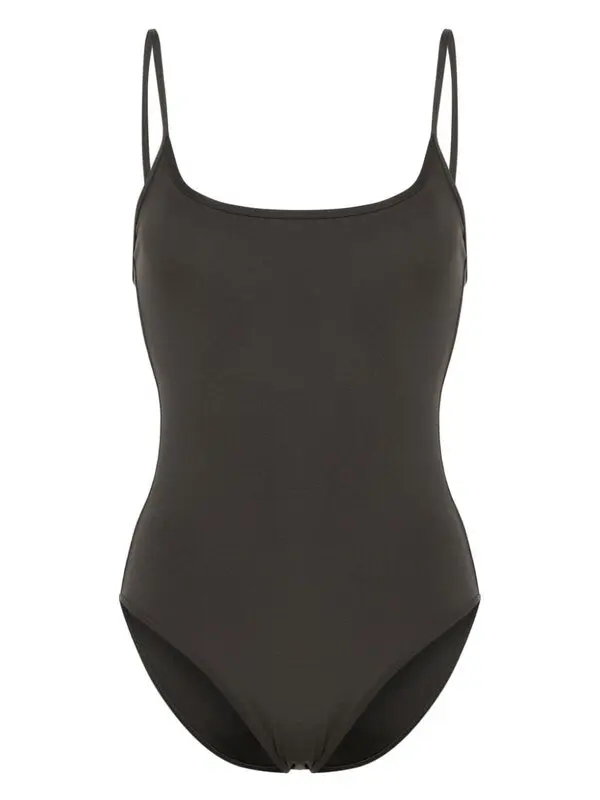 TOTÊME Square-neck High-cut Swimsuit - Grey