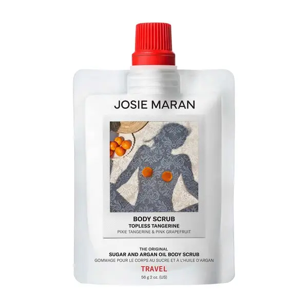 JOSIE MARAN Mini Topless Tangerine Argan Oil + Sugar Balm Refillable Exfoliating Body Scrub