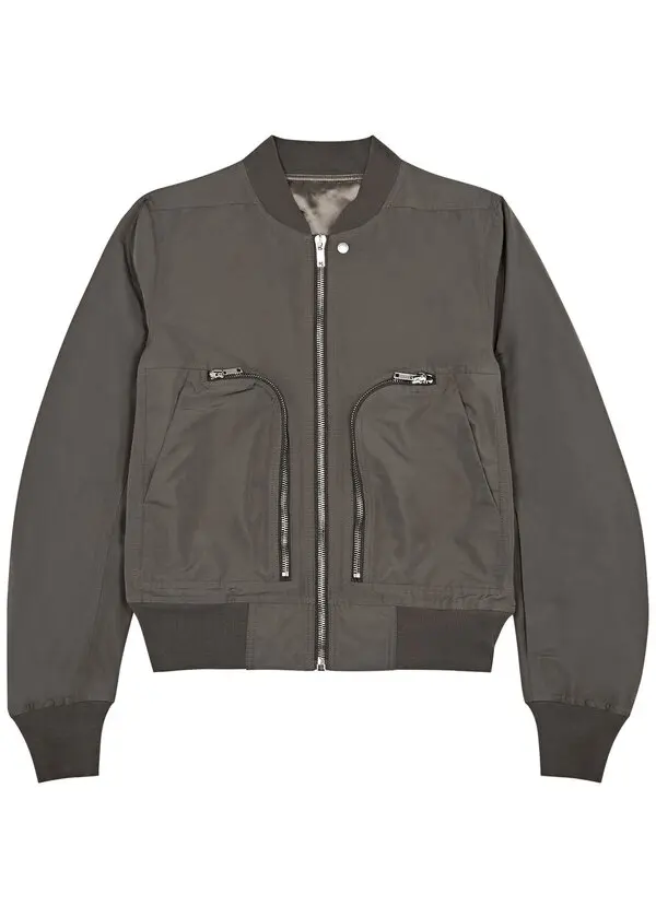 Rick Owens Bauhaus Flight Shell Bomber Jacket - Brown | Editorialist 