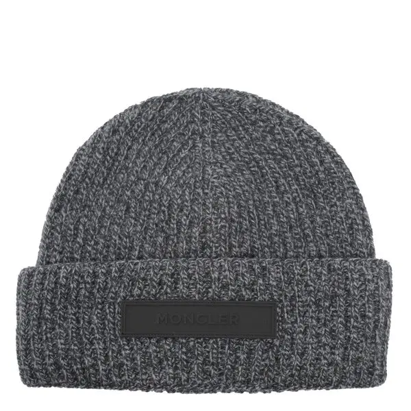 Moncler Logo Hat - Grey