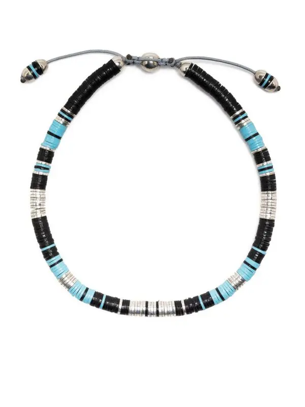 MAOR 18k White Gold Beaded Bracelet - Blue