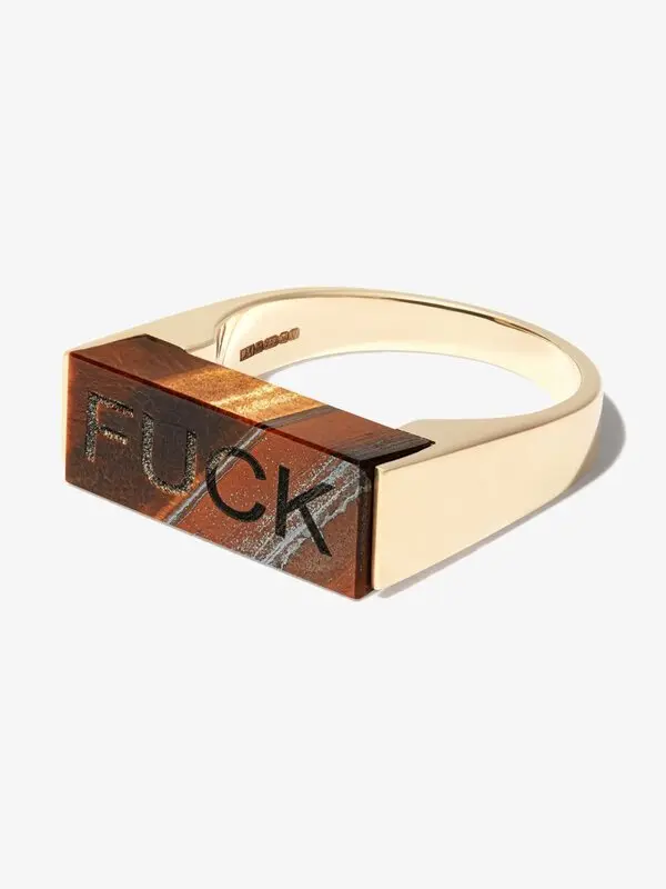 Luis Morais 14k Yellow Tiger's Eye Ring
