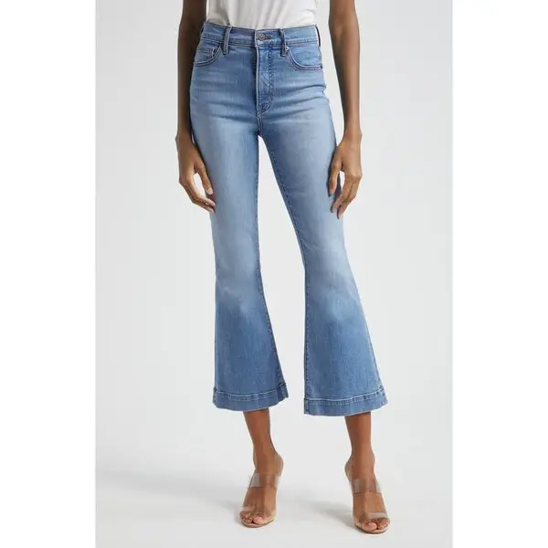 Veronica Beard Carson High-rise Flare Ankle Jeans - Amethyst