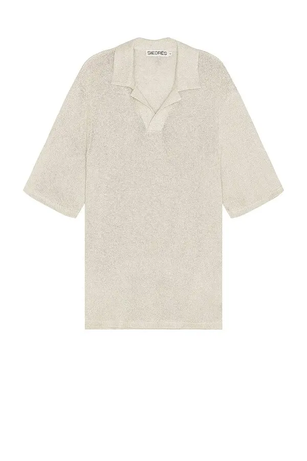 SIEDRES Colin Short Sleeve Polo In Grey