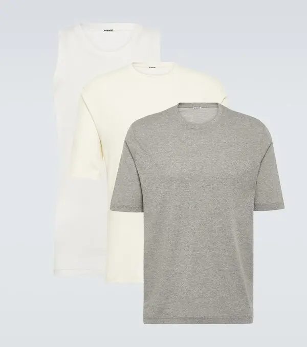 JIL SANDER Set Of 3 Cotton Jersey Tops