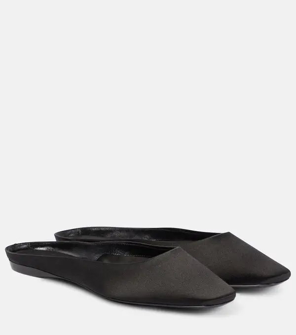 Saint Laurent Lido Satin Crêpe Flats