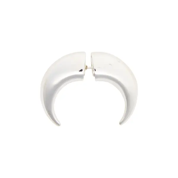 MARINE SERRE Regenerated Moon Stud Earring - Silver