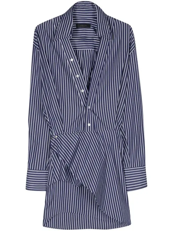 SSHEENA Poplin Striped Asymmetric Mini Dress