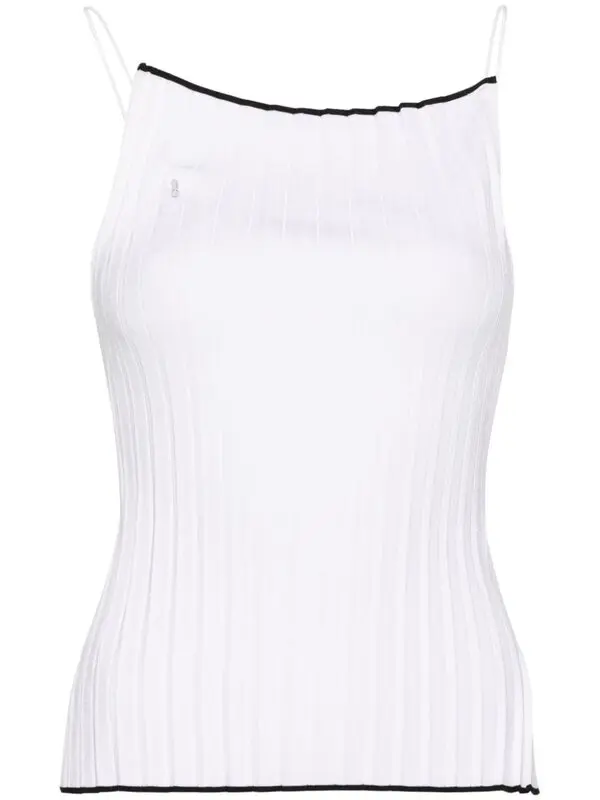 Jacquemus Plissé-effect Top - White