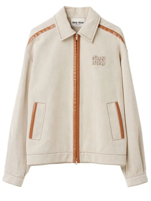 Miu Miu Jacquard Canvas Blouson Jacket
