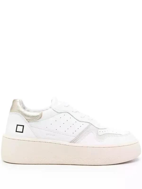 D.a.t.e. Logo-debossed Leather Sneakers - White