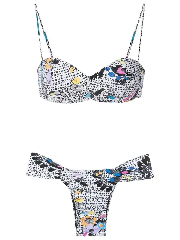 AMIR SLAMA Graphic-print Bikini Set
