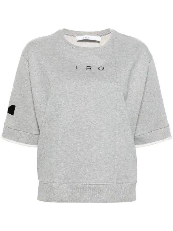 Iro Paris Logo Organic Cotton Sweatshirt In Grey 38% Off