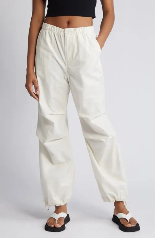 Bp. Ripstop Parachute Pants - White Whisper