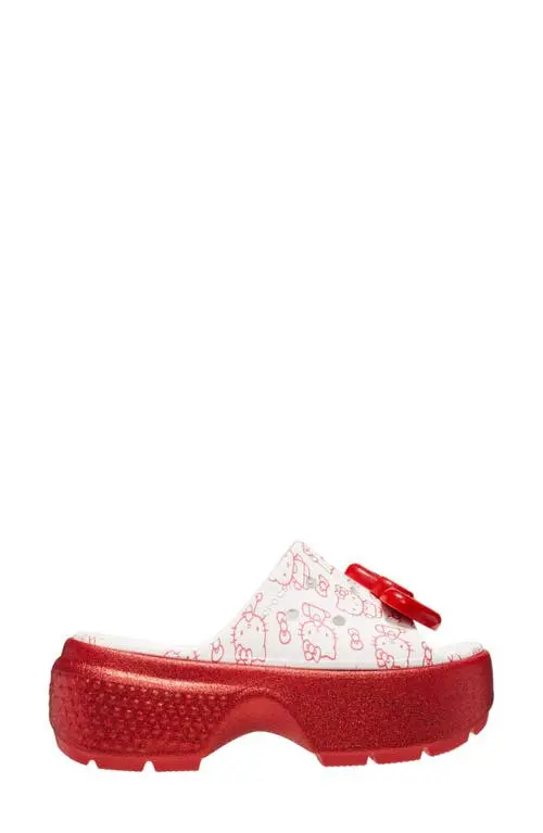 CROCS Hello Kitty Stomp Platform Slide Sandal - White | Editorialist