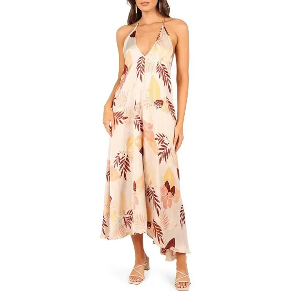 PETAL & PUP Rita Tropical Print Asymmetric Dress