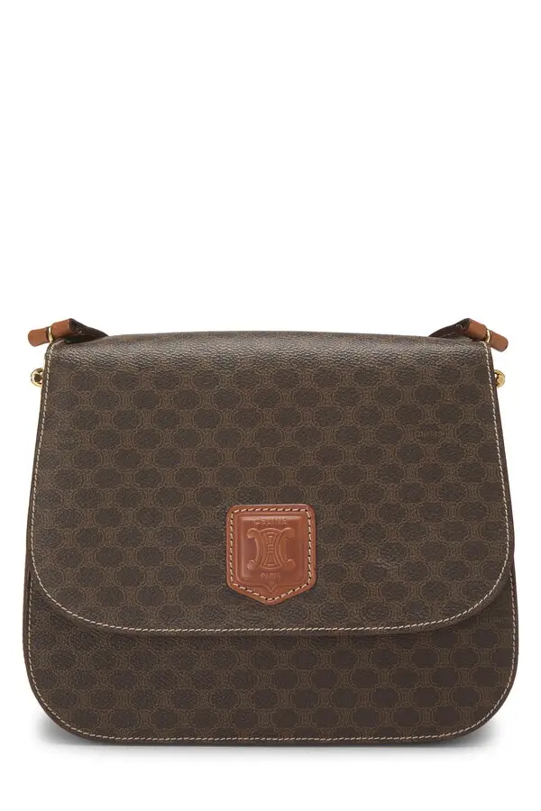 Celine Macadam Coated Canvas Shoulder Bag
