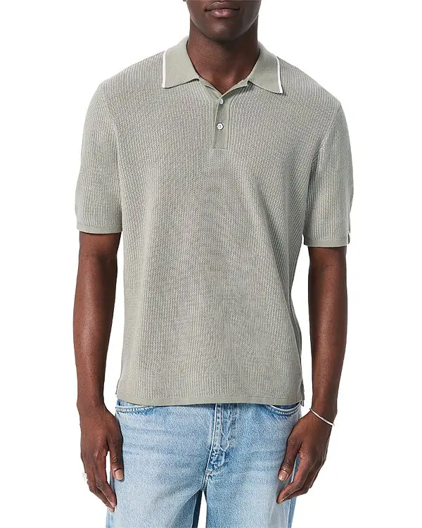 Rag & Bone Harvey Classic Fit Polo Shirt - Sage