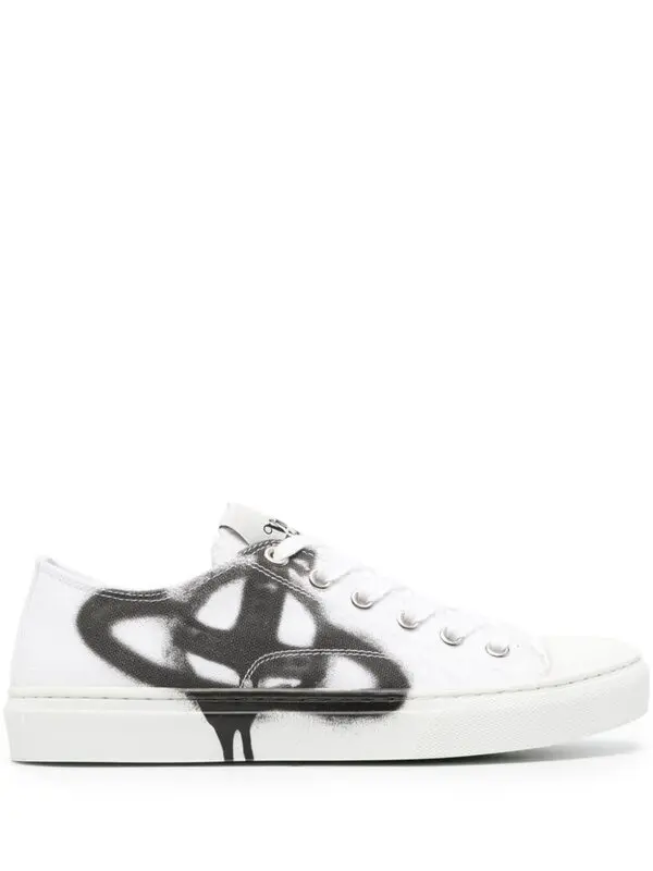 VIVIENNE WESTWOOD Plimsoll 2.0 Canvas Sneakers - White