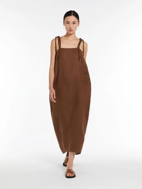 a line dress with feathers LAPOINTE Mesh Off The Shoulder Gown With Feathers