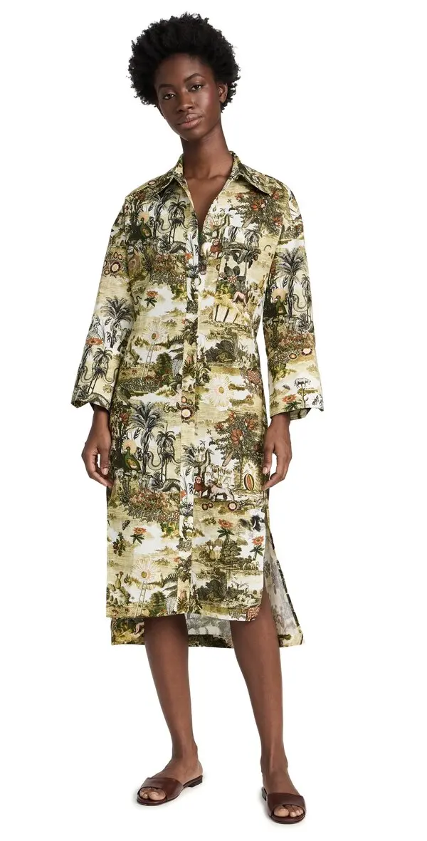 slim fit dress slacks Angel Maternity Kaya Maternity Safari Shirt Dress in Khaki main image 0